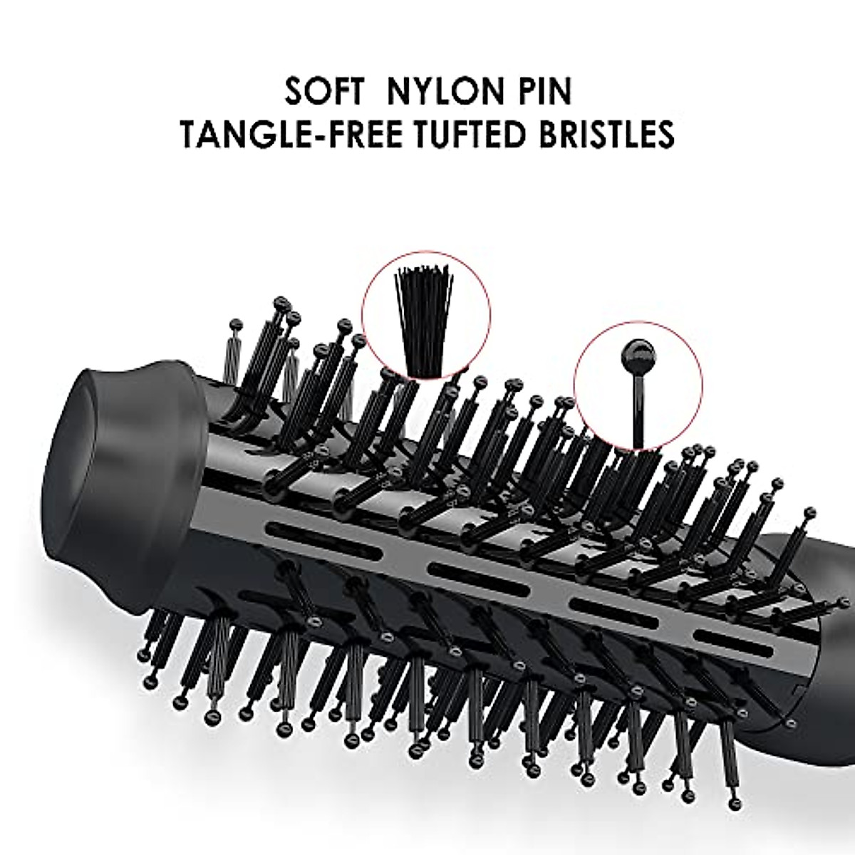 Ceramic Hot Air Brush Styler and Dryer One-Step Hair Dryer and Volumizer Lightweight 1000W Blow Dryer Brush Ionic 3 in 1 Curling Brush Hair Dryer