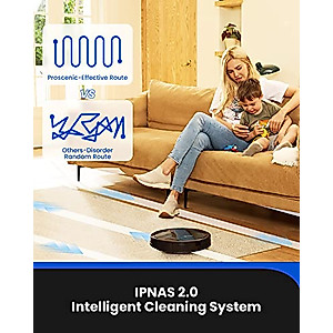 Proscenic 850T Robot Vacuum Cleaner, Wi-Fi Connected Robot Vacuum and Mop, Works with Alexa & Google Home, 3-in-1 Robotic Vacuum with 3000Pa Strong Suction on Carpets and Hard Floors, Boundary Strip