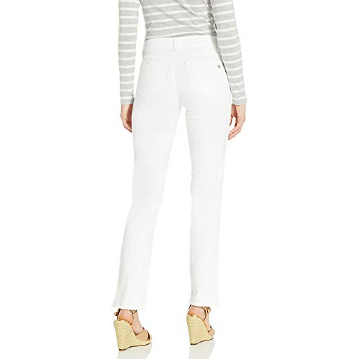 Democracy Women's Ab Solution Straight Leg Jean, Optic White, 8