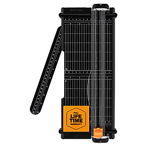 Fiskars SureCut Portable Trimmer with Recycled Cutline, 12 Inch Cut, Black,01-005454