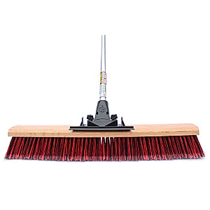 FlexSweep Unbreakable Commercial Push Broom (Contractors 24 Inch) Fine Bristles