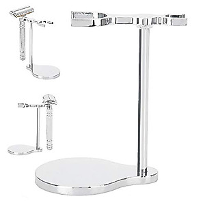 Shaving Brush Stand, Men Razor Stand Safety Razor Holder for Salon Home Travel Use Complete Your Shaving Set