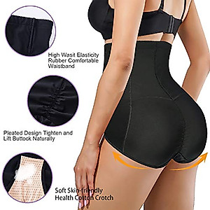 YERKOAD Women Tummy Control Shapewear Bodysuit Butt lifter Shorts Hi- Waist Trainer Panties Body Shaper Underwear Slim Corset (X-Large, Black)