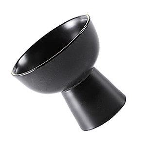 Anneome Trifle Bowl Glass Candle Holder Sea Urchin Cup Glass Menorah Trifle Cups Ceramic Cups for Dessert Porcelain Japanese-Style Black Cup Bowl Black Candle Holder Japanese Dessert Cup