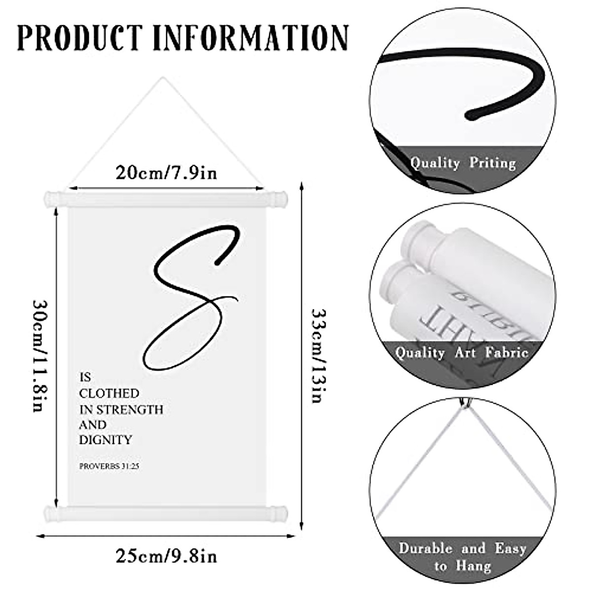 3 Pieces Woman Art Bible Verses Inspirational Quotes Saying Christian Wall Art Christian Framed Art with Verse Proverbs 3:15 Motivational Quotes for Nursery Home Office Decor, 7.9 x 11.8 Inches