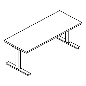 HON Coordinate Height-Adjustable Base - 3-Stage Expandable Desk or Table Base, Nickel (HHAB3S2L)