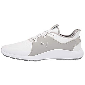 PUMA mens Ignite Fasten8 Pro Golf Shoe, Puma White-puma Silver-high Rise, 9.5 US
