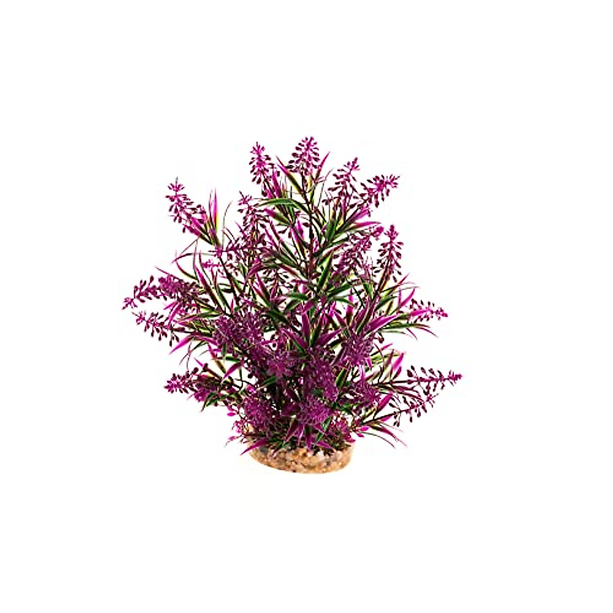CNZ Aquarium Decor Fish Tank Decoration Ornament Artificial Plastic Plant Green/Purple, 11.8-inch