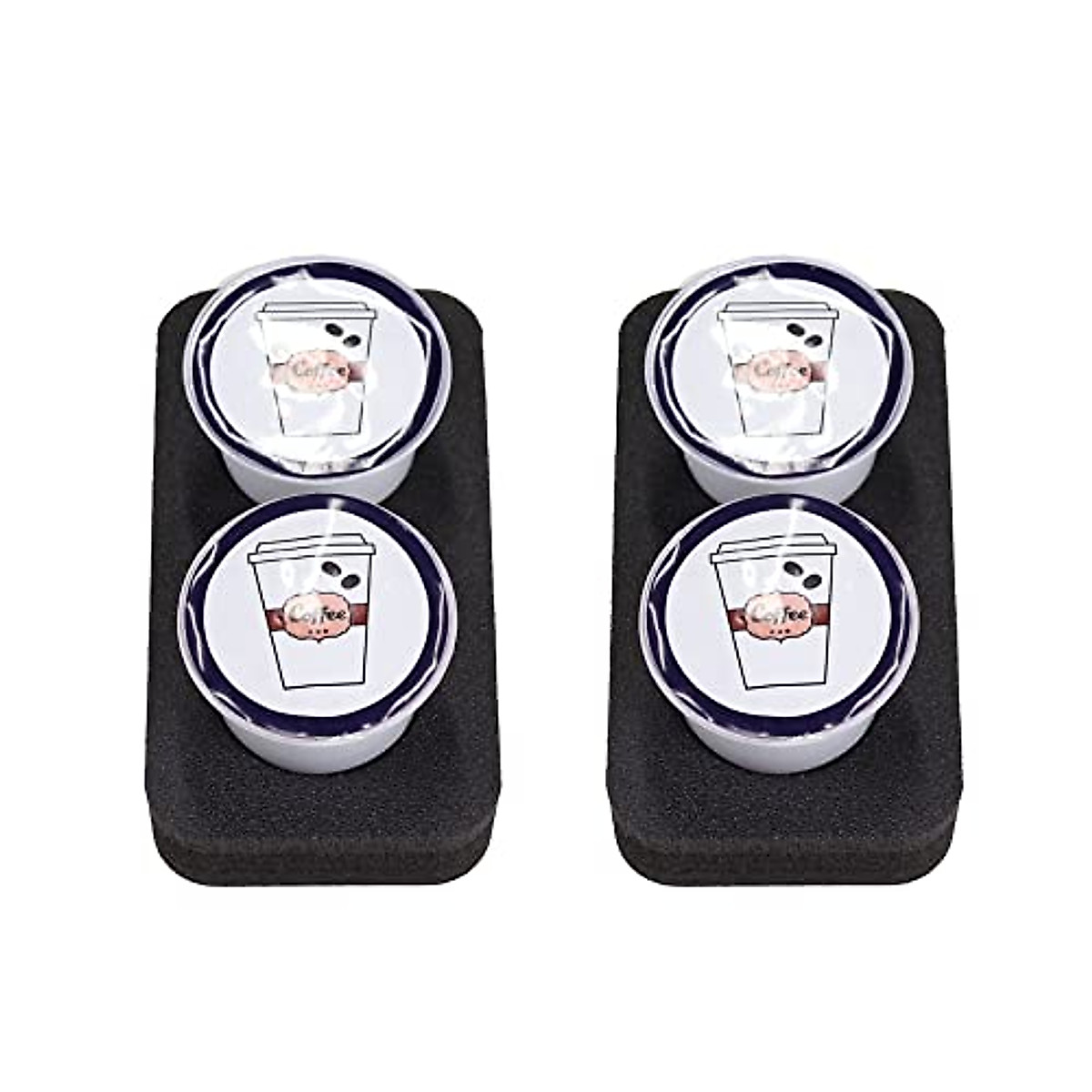 Polar Whale Hotel Hospitality Coffee Pod Storage Organizer 2 Piece Multi-Pack Tray Holder Waterproof Washable Bed and Breakfast Drawer Insert Holds 2 Pods Each Compatible with Keurig K-Cup 2 Pc Set