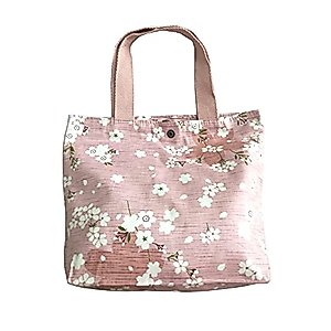 Charming Floral Cloth Mini Tote Bag 9x8x3in (cherry blossom)