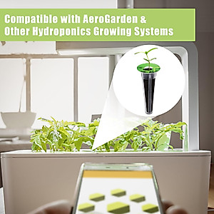 150Pcs Seed Pod Kit for Aerogarden, Anglecai Hydroponics Garden Accessories for Hydroponic Growing System, Grow Anything Kit with 50 Grow Sponge, 50 Pod Label, 24 Grow Basket, 24 Grow Dome, 2 Tweezers