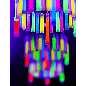 Glow Fever Glow Sticks Bulk 100ct Premium Glow in The Dark Light Up with Lanyards, for Glow Party Supplies, Party Favors, Birthday, Halloween, Graduation, Super Bright, Glow Up to 12 hrs