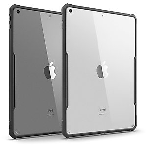 TineeOwl iPad 9/8/7 (10.2-Inch, 2021/2020/2019 Model, 9th / 8th / 7th Generation) Ultra Slim Clear Case, Flexible TPU, Lightweight, Thin (Black)