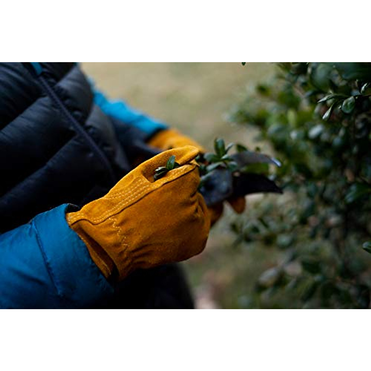 G & F Products 5013M JustForKids Kids Genuine Leather Work Gloves, Kids Garden Gloves, 4-6 Years Old