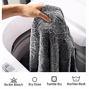 ZGLCQSGY Bean Bag Chair Cover 5ft Fluffy Bean Bag Chairs for Adults PvFur Light Grey BeanBag Cover Living Room Furniture