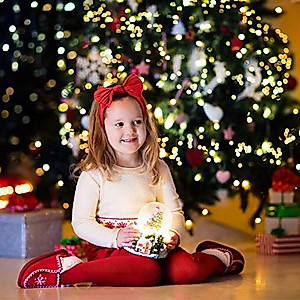 3 Pairs Baby Girls Tights Cable Knit Leggings Stockings and Bow Headbands (Black, White, Grey, Red, 0-12 Months)