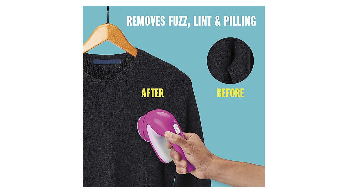 Conair Pink Fabric Shaver & Lint Remover - Portable & Rechargeable