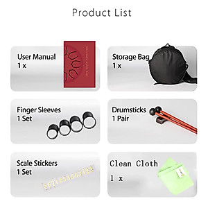 Steel Tongue Drum, CEOMO 11 Notes 10 Inch Percussion Instrument, D Key Tongue Drum For Kids And Adults Meditation Drum Musical Education Mind Healing Yoga Black