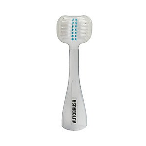 AutoBrush Triple Sided Brush Head Attachment Compatible with All Autobrush toothbrushes (Manual, Sonic, Sonic Pro), Pack of 1