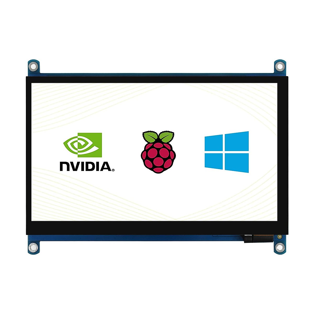 TOP1 7 inch QLED Quantum Dot Display Capacitive Touch Screen Monitor 1024×600 G+G Toughened Glass Panel for Raspberry Pi/Jetson Nano/Game Console, 7HP-CAPQLED