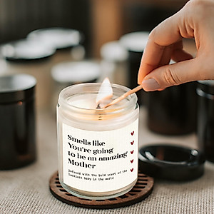 GiltGlimmer New Mom Christmas Gifts - Mom to Be Gift for First Time Moms, Pregnancy Must Haves Soy Wax Lavender Scented Candle, Pregnancy Gifts for Expecting Mom, Wife, Friend, Sister