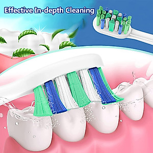 ALTLAU Replacement Toothbrush Heads Compatible with Philips Sonicare Toothbrush, Click-on Replacement Brush, 8 Pack