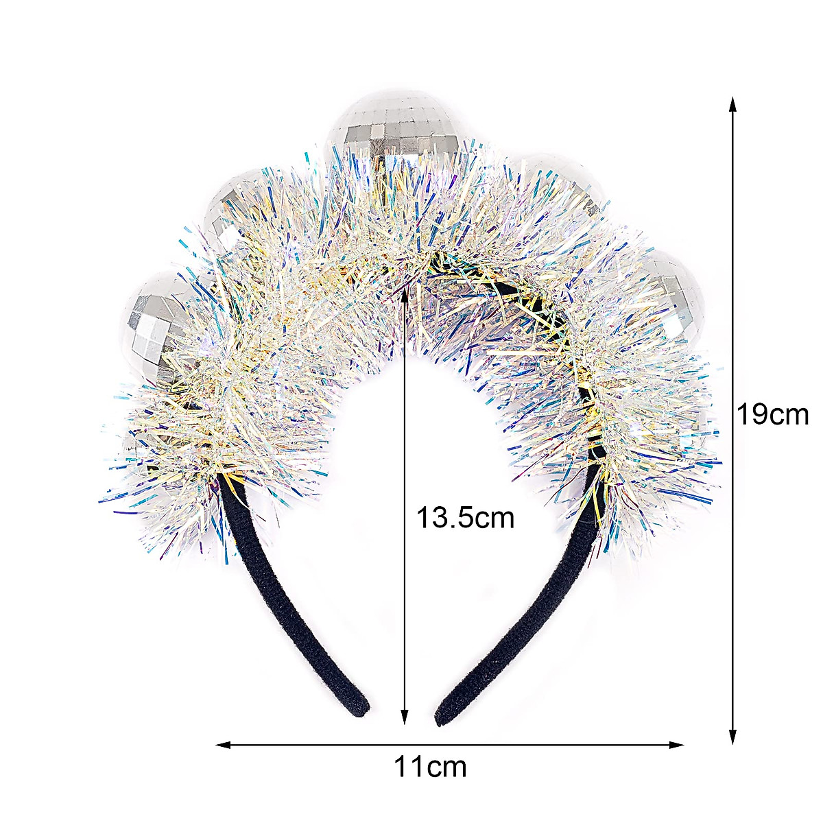HYXITVCG Disco Ball Headband for Women Vintage Disco Headband for Women Disco Outfits Accessories