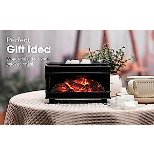 YSong Freestanding Flickering Fireplace Wax Warmer,Electric Wax Melt Warmer,Wax Warmer for Scented Wax Melts,Metal Wax Melter,Wax Burner Fragrance Warmer for Home Decor Office,Birthday Gifts for Women