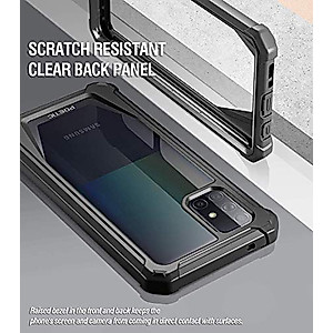 Poetic Guardian Series for Samsung Galaxy A71 5G Case, [Not Fit Verizon A71 5G UW] [Not Fit A71 4G] Full-Body Hybrid Shockproof Bumper Cover with Built-in-Screen Protector, Black/Clear