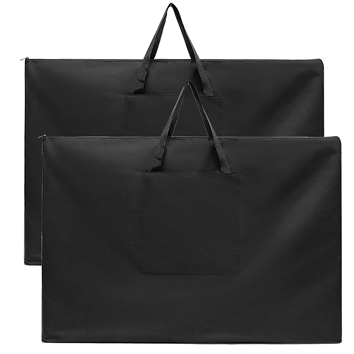CertBuy 2 PCS A1 Size Art Portfolio Tote Bag Poster Board Storage Bag 27X 37.7 Inches Large Size Art Portfolio Tote For Poster Sketching And Drawing