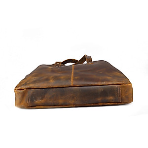 Leather Castle Vintage Buffalo Hide Women’s Tote Bag, Travel Handbag, Shopping Shoulder Bags, Large - Brown