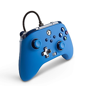 PowerA Enhanced Wired Controller for Xbox Series X|S - Blue, Officially Licensed for Xbox