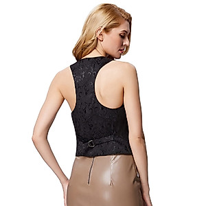 GRACE KARIN Suit Vest For Women Sleeveless Dressy Waistcoat Vest