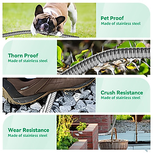 Garden Hose 100 ft - Metal Hose Stainless Steel Water Hose Flexible Heavy Duty Garden Hose Collapsible and No Kink Water Pipe