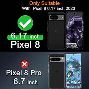 Milomdoi 4 Pack Screen Protector for Google Pixel 8 with 4 Pack Tempered Glass Camera Lens Protector Phone Case Friendly Ultra Accessories Protector de Pantalla for Google Pixel 8