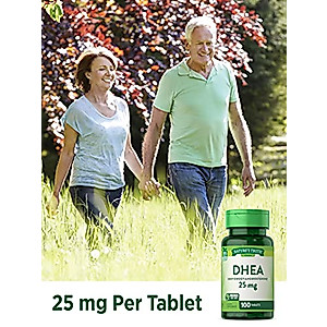 DHEA 25mg Tablets | 100 Count | Vegetarian, Non-GMO & Gluten Free Supplement | by Nature's Truth
