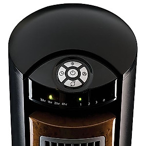 LASKO T42050 42" Wind Curve Tower Fan with Sleep Mode and Remote Control (Black/Woodgrain) (Renewed)