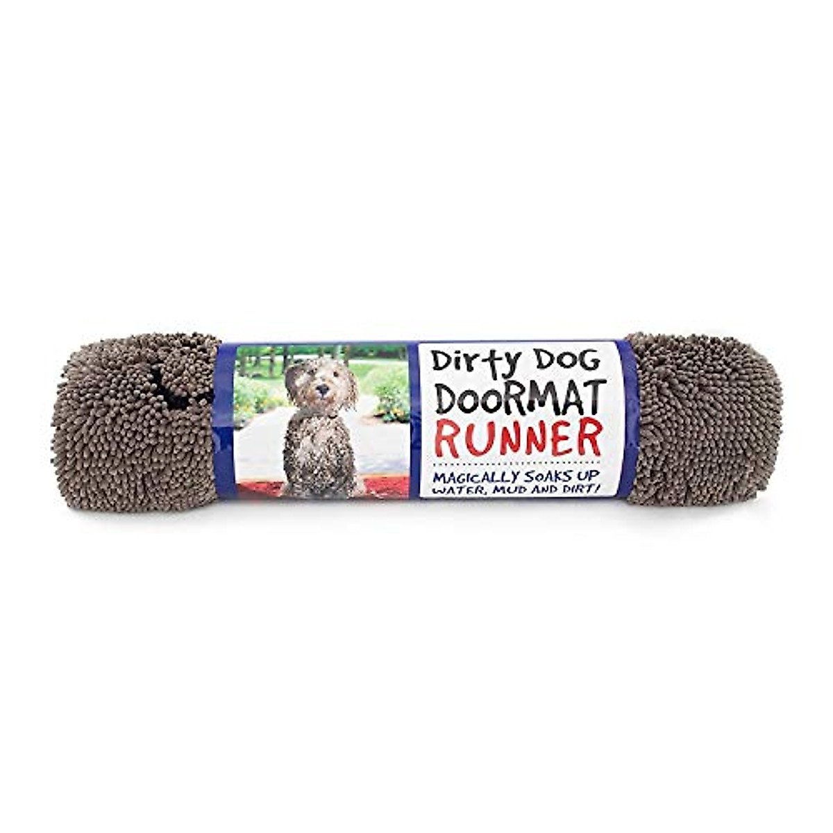 Dog Gone Smart Dirty Dog Microfiber Doormat, Super Absorbent, Machine Washable with Non-Slip Backing, Medium, Marine