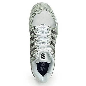 K-Swiss Men's Hypercourt Express Original Tennis Shoe, Glacier Gray/White/Silver, 12 M