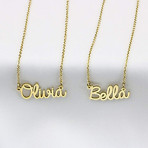 Yiyang Personalized Name Necklace Customize 18K Gold Plated Stainless Steel Jewelry Birthday Gift for Girls