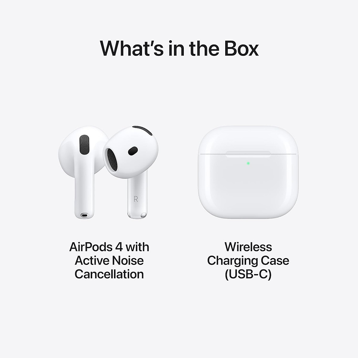 Apple AirPods 4 Wireless Earbuds, Bluetooth Headphones, with Active Noise Cancellation (Renewed)