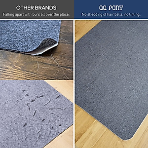 Chair Mat for Hard Floors, QQpony 1/6" Thick 63"x51" Office Chair Mat for Hardwood Floors, Premium Floor Protector Chair Mat Desk Rug for Home Office (Dark Grey)