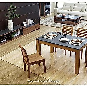 Office Chair Mat for Hard Floor,Plastic Floor Mat,Floor Protector Mat,47INX47IN,27.5INX55IN,23.6INX31.5IN,Transparent Anti-Slip,for Home and Office Use,0.02"/0.04"/0.06"/0.08"/0.12",Waterproof (Size