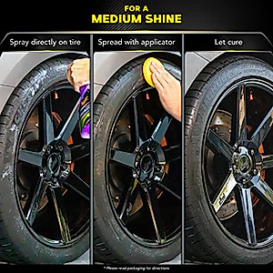 Meguiar's Hybrid Ceramic Tire Shine - Long-Lasting Shine That's Durable & Water-Resistant with Meguiar's Hybrid Ceramic Technology - 16 Oz Spray