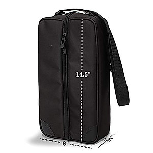 ALLCAMP Wine tote Bag with Cooler Compartment，Picnic Set Carrying Two sets of tableware