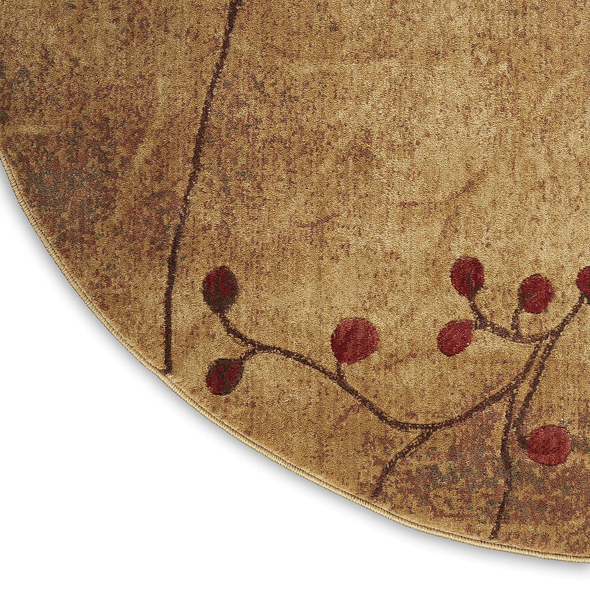 Nourison Somerset Rustic Latte 5'6" x ROUND Area-Rug, Easy-Cleaning, Non Shedding, Bed Room, Living Room, Dining Room, Kitchen (6 Round)