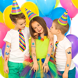 Partywind 20 Sheets Ocean Kids Temporary Tattoos, Fake Tattoo Stickers for Under Sea/Beach/Pool/Tropical Party Supplies Favors, Baby Shower Decor for Boys and Girls