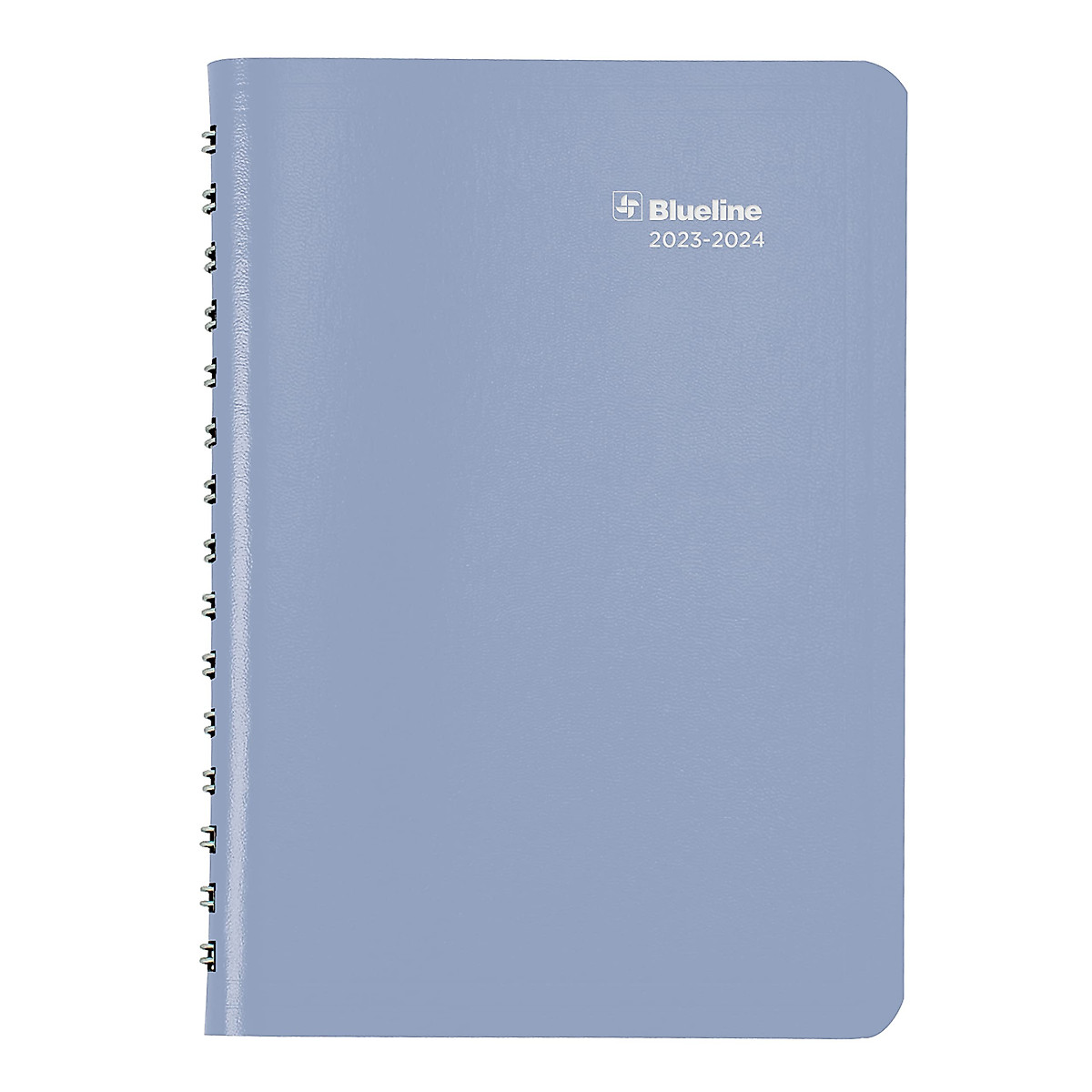 Blueline Essential Academic Weekly/Monthly Planner, 13 Months, July 2023 to July 2024, Twin-Wire Binding, Soft Vicuana Cover, 8" x 5", Cloud Blue (CA101F.02-24)