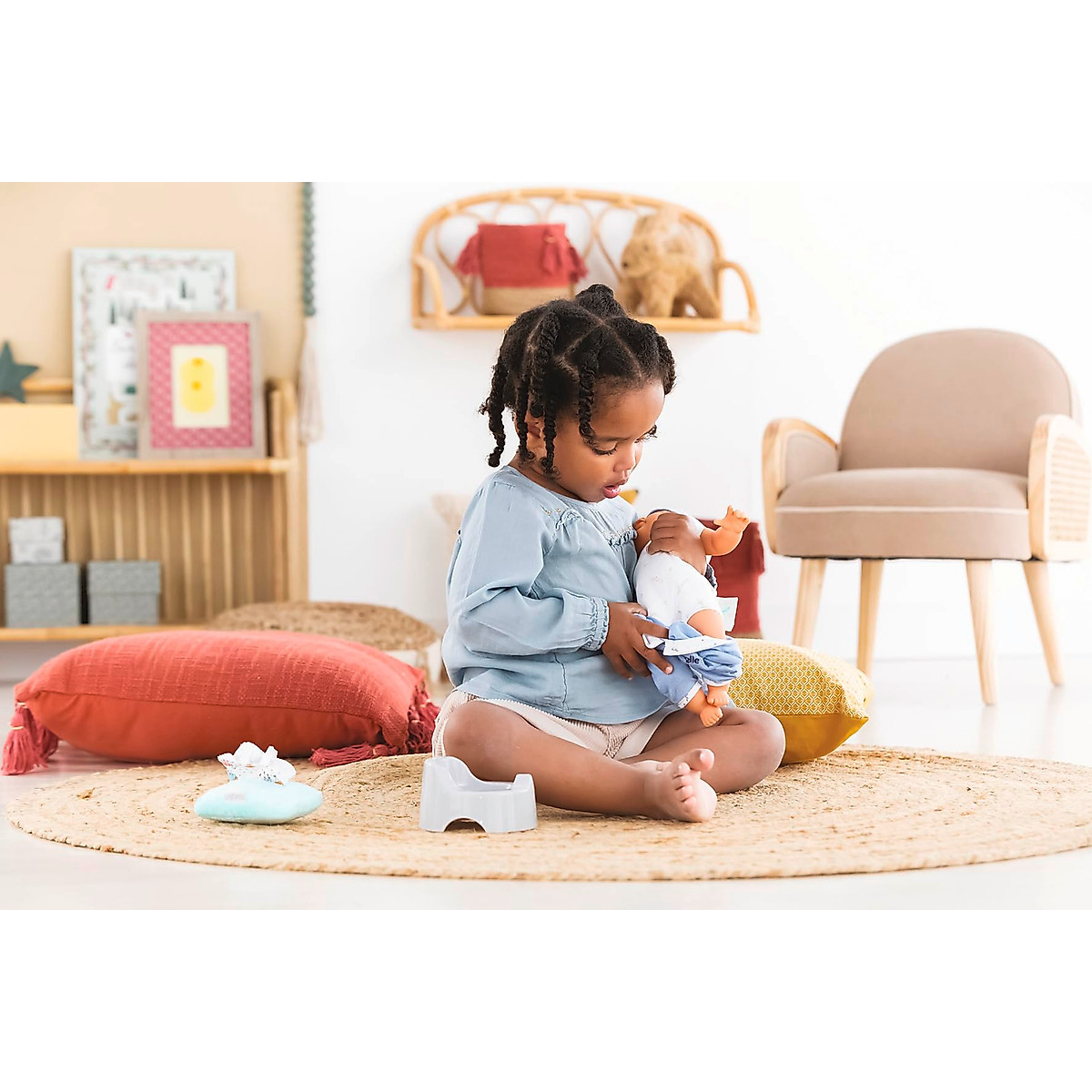 Corolle Potty and Wipe Baby Doll Accessory Set - for 12" Baby Dolls