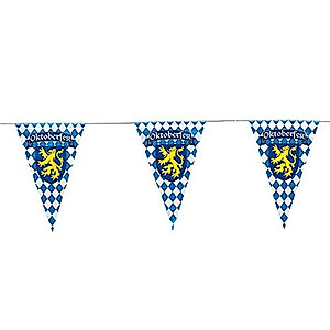 Oktoberfest Pennant Banner | 100 Feet and 2 Wall or Doorway Pennants Oktoberfest Set